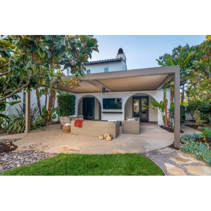 Objetos BIM - ¡Descarga gratis! Signature Louvered Roof Pergola Modern ...