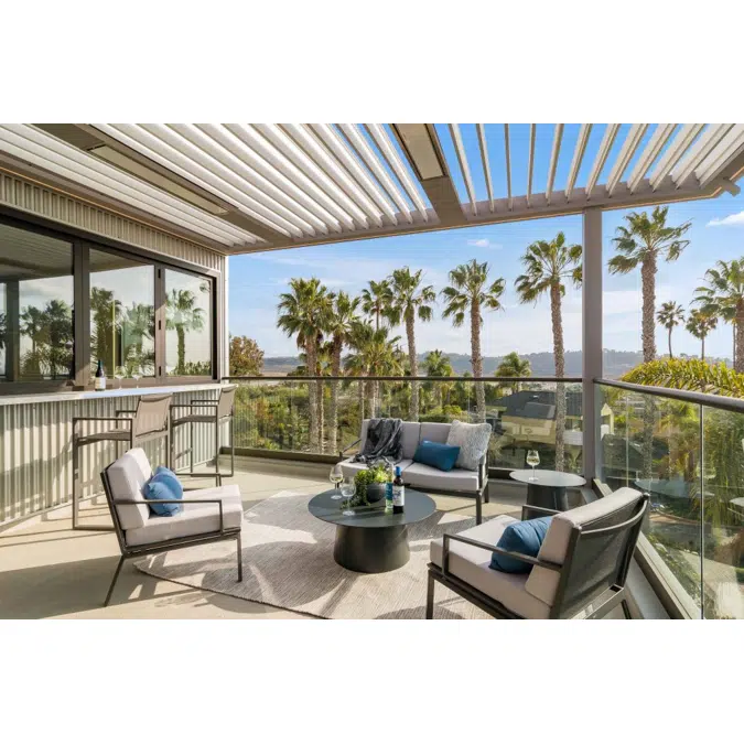 BIM objects - Free download! Signature Louvered Roof Pergola Palm Tree ...