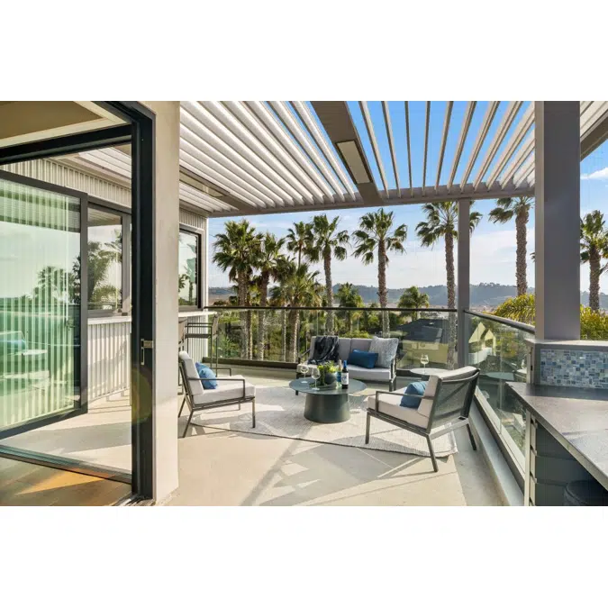 BIM objects - Free download! Signature Louvered Roof Pergola Palm Tree ...