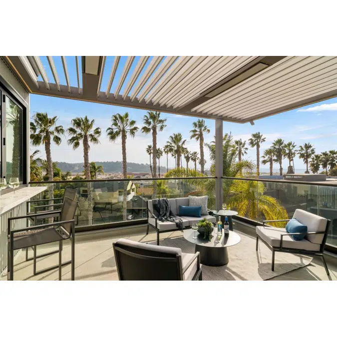 BIM objects - Free download! Signature Louvered Roof Pergola Palm Tree ...