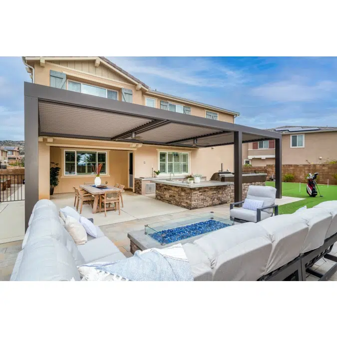 BIM objects - Free download! Signature Louvered Roof Pergola Ace ...