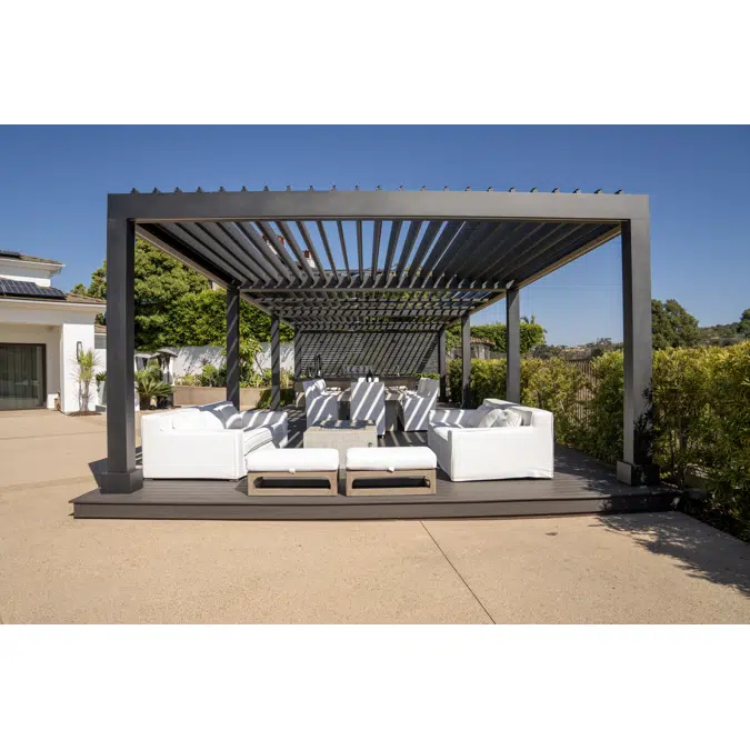 BIM objects - Free download! Solace Louvered Roof Pergola Poolside ...