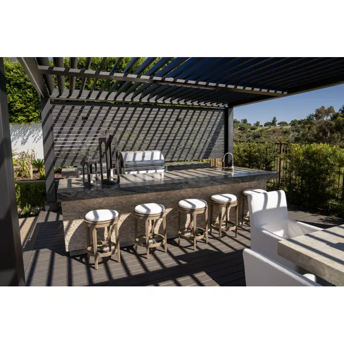 BIM objects - Free download! Solace Louvered Roof Pergola Poolside ...