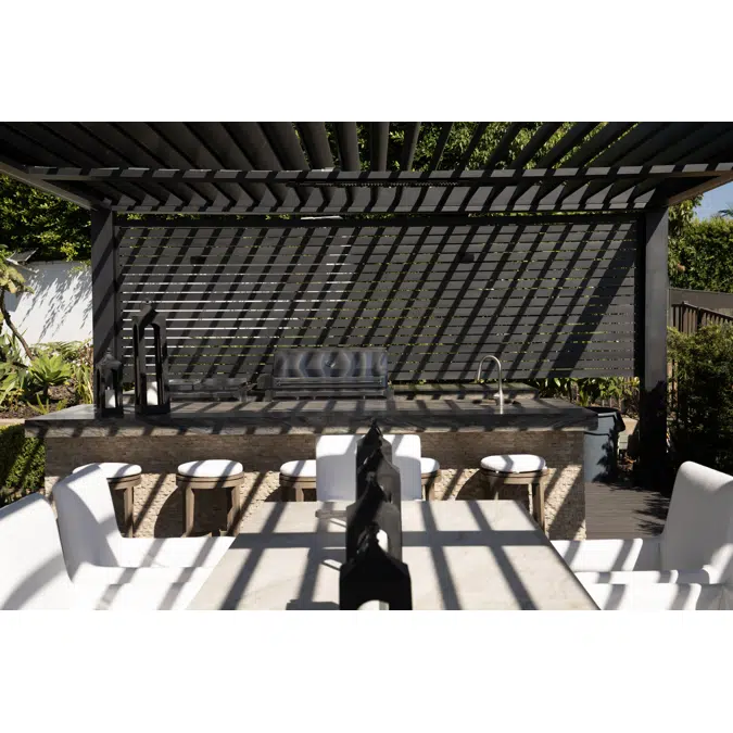 BIM objects - Free download! Solace Louvered Roof Pergola Poolside ...