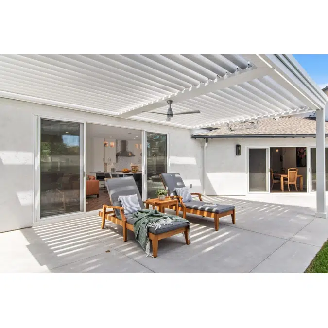 BIM objects - Free download! Signature Louvered Roof Pergola Backyard ...