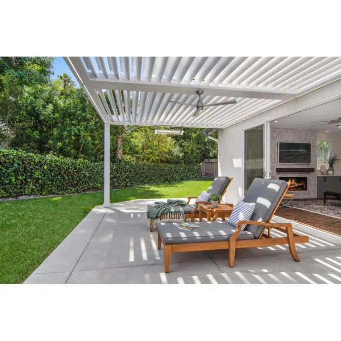 BIM objects - Free download! Signature Louvered Roof Pergola Backyard ...