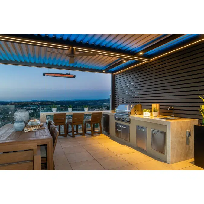 BIM objects - Free download! Signature Louvered Roof Pergola Panoramic ...