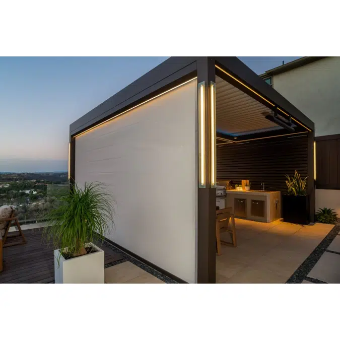 BIM objects - Free download! Signature Louvered Roof Pergola Panoramic ...