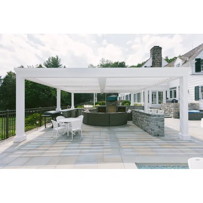 BIM objects - Free download! Solace Louvered Roof Pergola Poolside ...