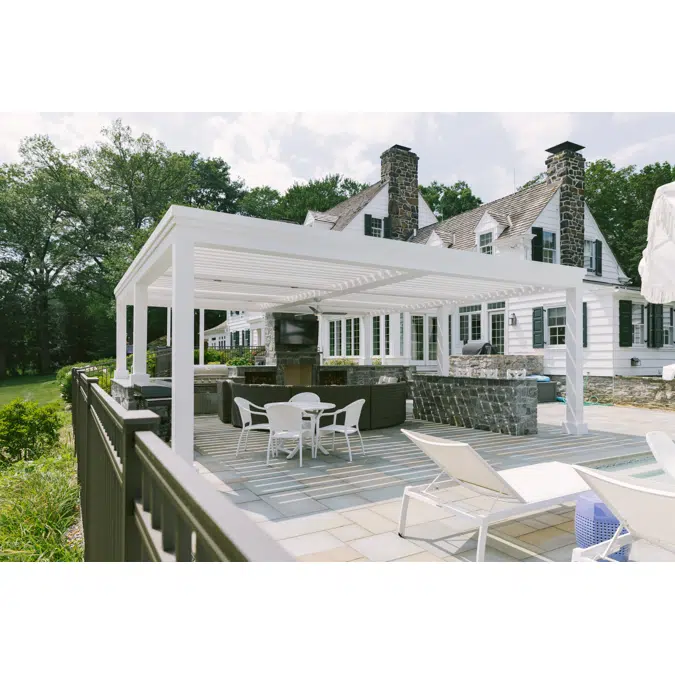 BIM objects - Free download! Solace Louvered Roof Pergola Poolside ...