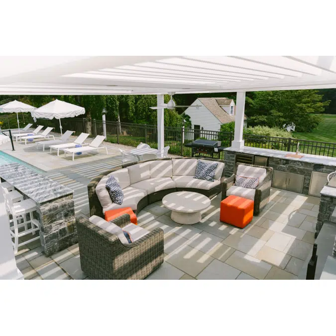 BIM objects - Free download! Solace Louvered Roof Pergola Poolside ...