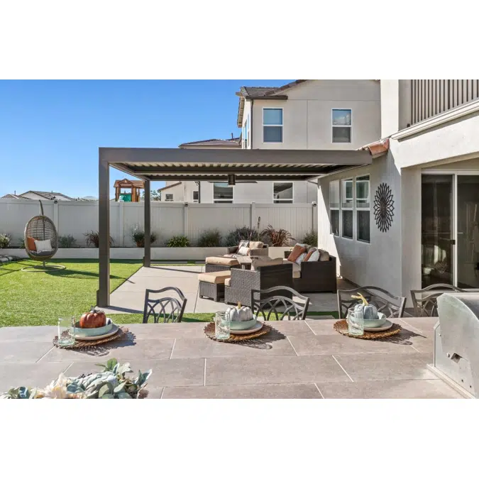 BIM objects - Free download! Signature Louvered Roof Pergola Backyard ...