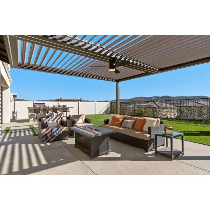 BIM objects - Free download! Signature Louvered Roof Pergola Backyard ...