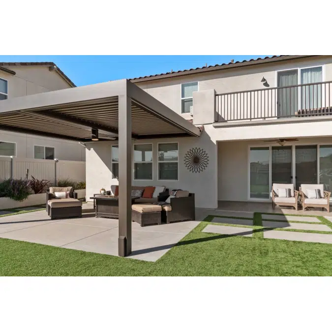 BIM objects - Free download! Signature Louvered Roof Pergola Backyard ...