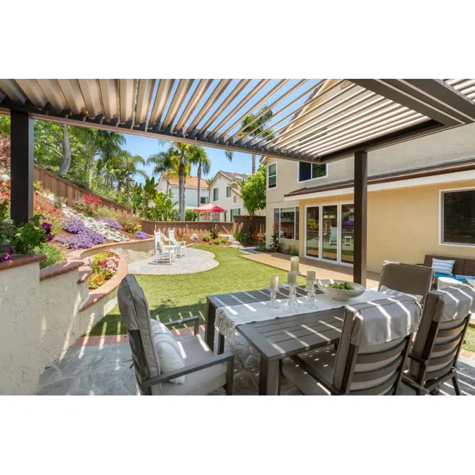 BIM objects - Free download! Signature Louvered Roof Pergola Garden ...