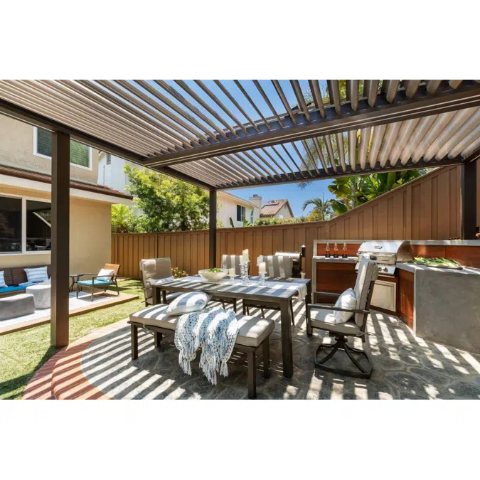 BIM objects - Free download! Signature Louvered Roof Pergola Garden ...