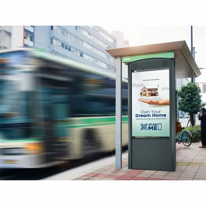 BIM objects - Free download! Peerless-AV® Smart City Kiosk with 55 ...