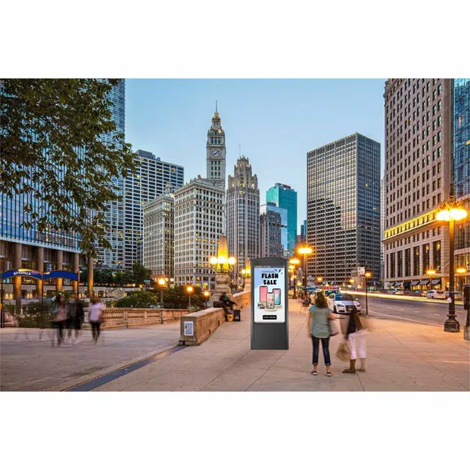 BIM objects - Free download! Peerless-AV® Smart City Kiosk with 55 ...