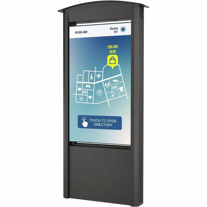 BIM objects - Free download! KOP55XHB Peerless-AV® Smart City Kiosk ...