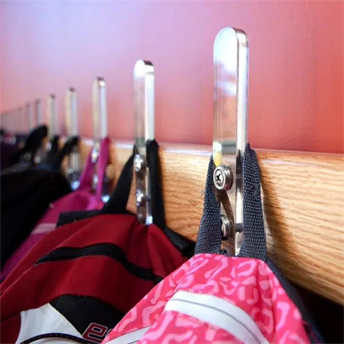 BIM objects - Free download! HangSafe Coat and Backpack Racks, Fully ...