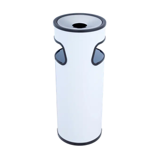BIM objects - Free download! Round ash and litter bin with two openings ...