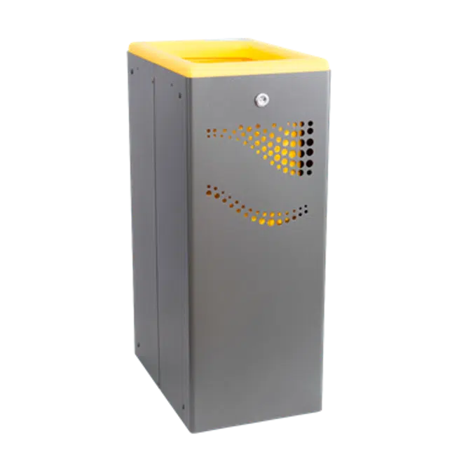 BIM objects - Free download! Metallic bin for recycling | BIMobject