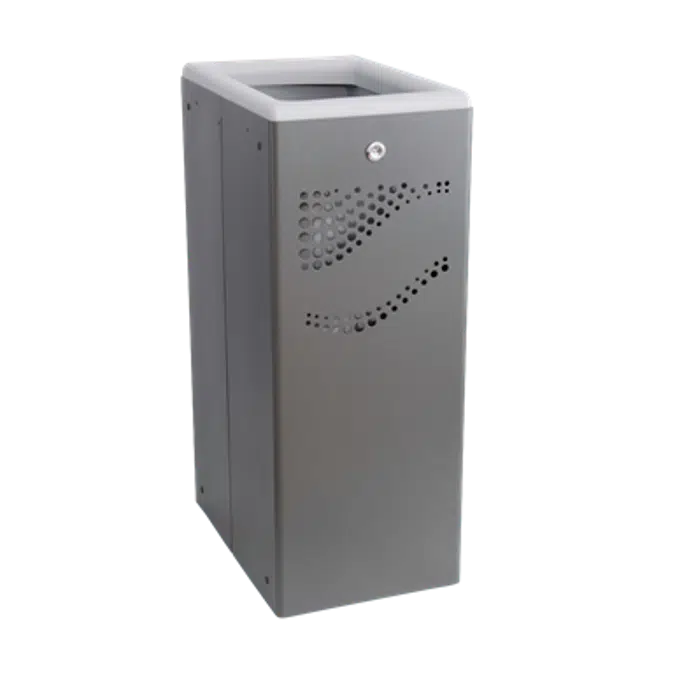 BIM objects - Free download! Metallic bin for recycling | BIMobject