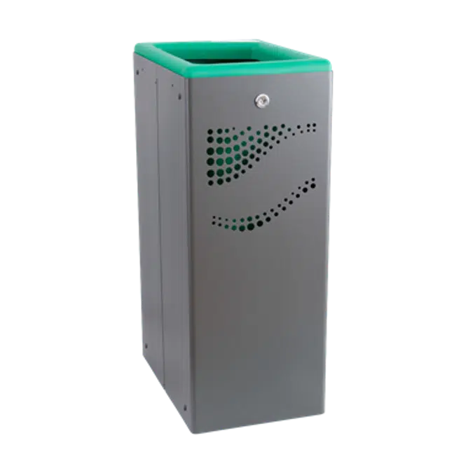 BIM objects - Free download! Metallic bin for recycling | BIMobject
