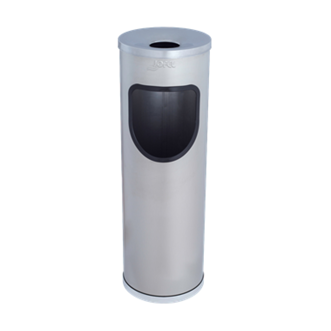 BIM objects - Free download! Round litter and ash bin, inox | BIMobject