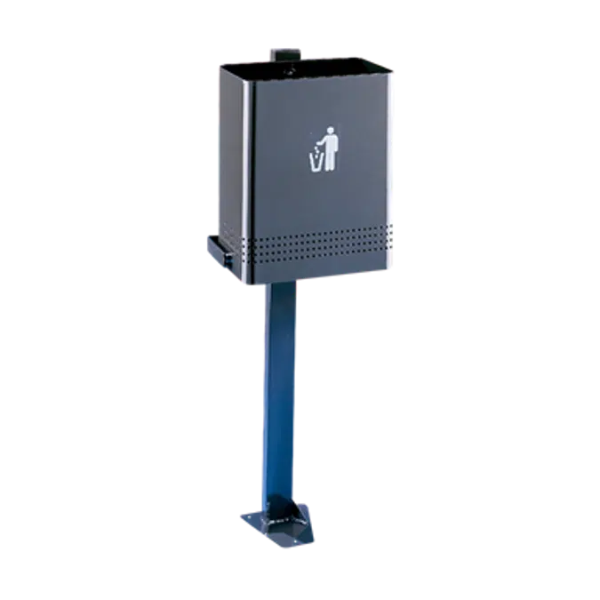 BIM objects - Free download! Post mounted swivel bin | BIMobject