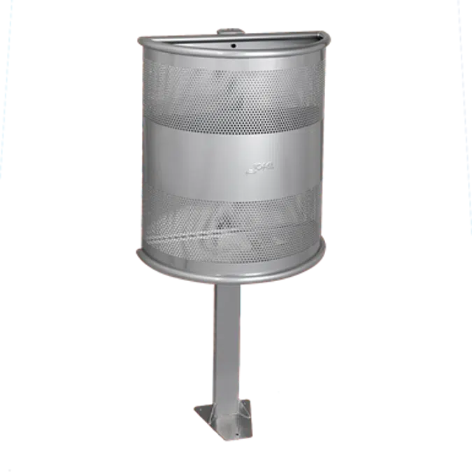 BIM objects - Free download! Post-mounted bin, anticorrosive | BIMobject