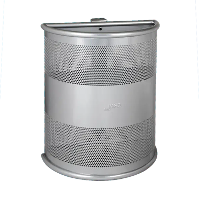 BIM objects - Free download! Wall mounted half round perforated bin ...