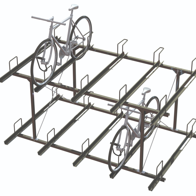 BIM objects - Free download! Bike Storage Tier™, 6-10 Bike Capacity ...