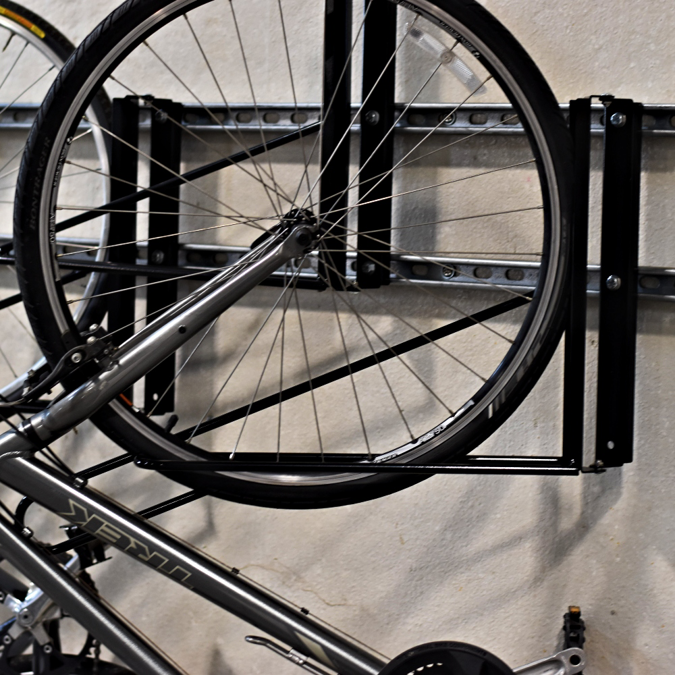 BIM objects - Free download! Swing Storage Vertical Bike Rack, 1 Bike ...
