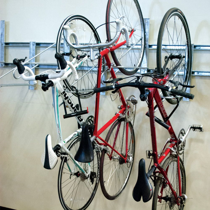 BIM objects - Free download! Vertical Bike Storage Rack, 1-4 Bike ...