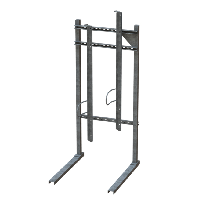 BIM objects - Free download! Wall-Rack, 1-4 Bike Capacity | BIMobject