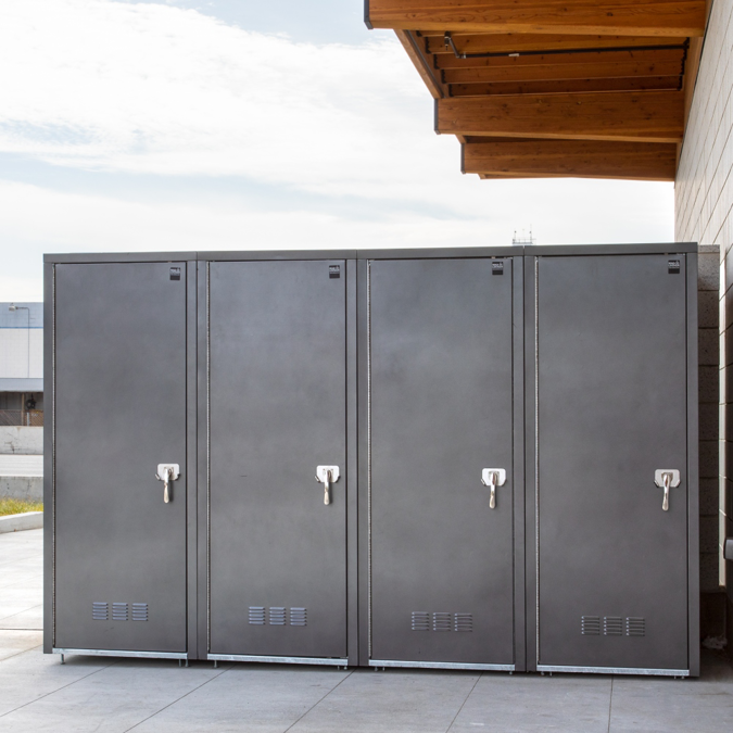 BIM objects - Free download! Madlocker™ Vertical Bike Locker, 1 Bike ...