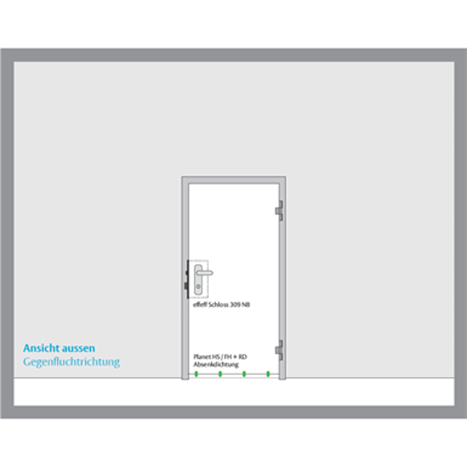 Laden Sie kostenfreie BIM-Inhalte aus BIMobject Einfache Fluchttüre ...
