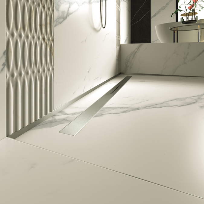 BIM objects - Free download! Linear shower drain PP Drain Aqua | BIMobject
