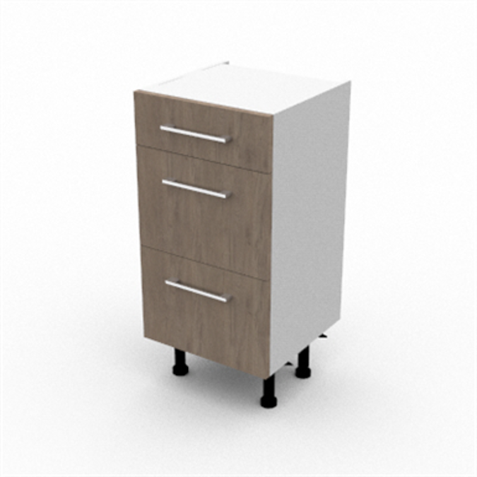 BIM objects - Free download! Pro Base Drawer unit 400 | BIMobject