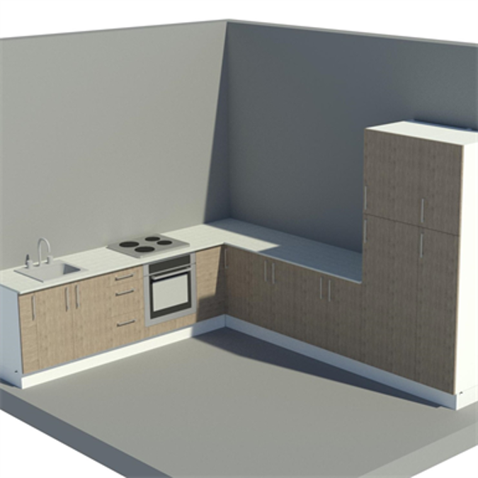 BIM objects - Free download! Pro L-shaped kitchen showcase | BIMobject