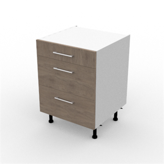 BIM objects - Free download! Pro Base Drawer unit 600 | BIMobject