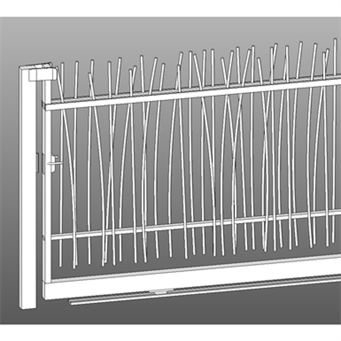 BIM objects - Free download! OOROSOO sliding gate | BIMobject