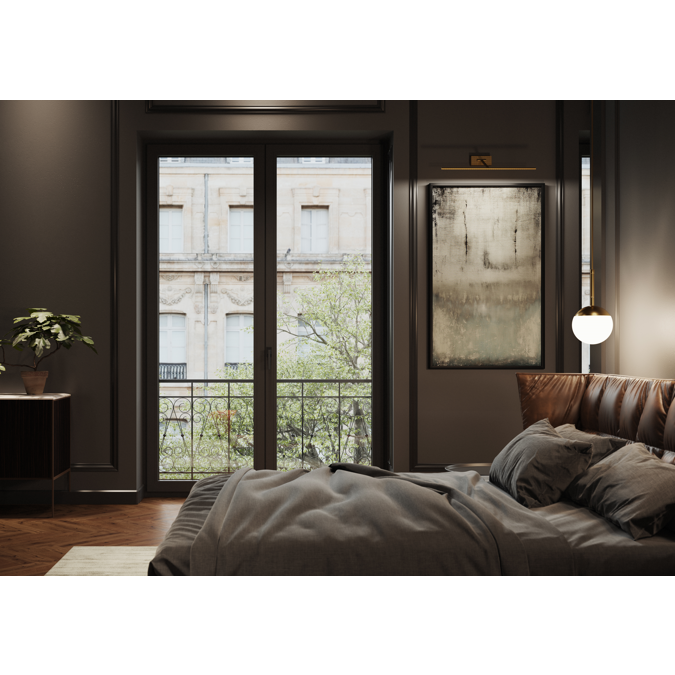 BIM objects - Free download! OKNOPLAST window PAVA, double-sash balcony ...