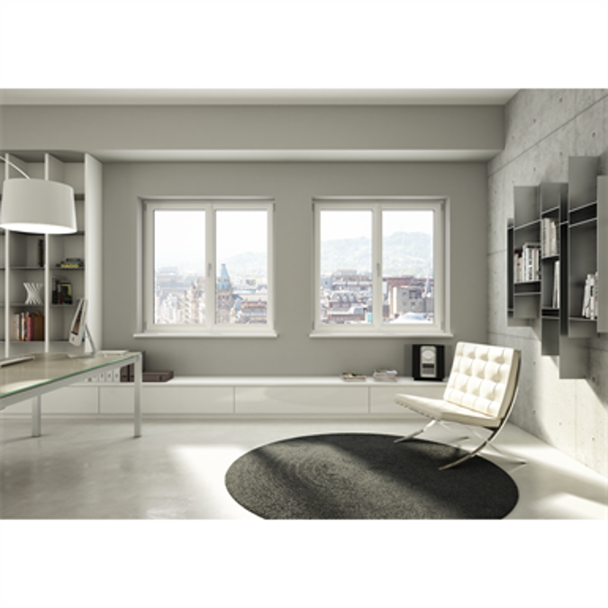 BIM objects - Free download! OKNOPLAST window PROLUX, double-sash ...