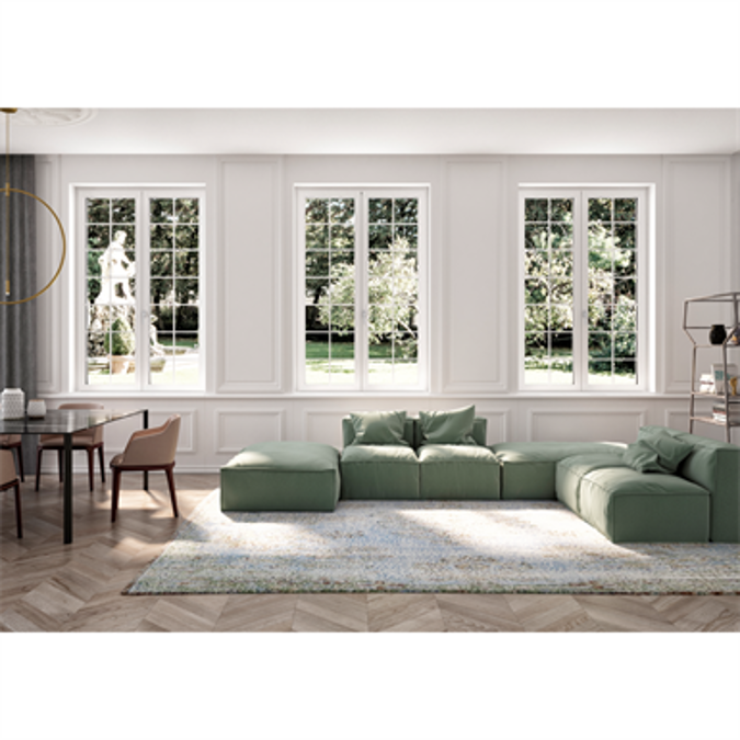BIM objects - Free download! OKNOPLAST window PIXEL, double-sash window ...