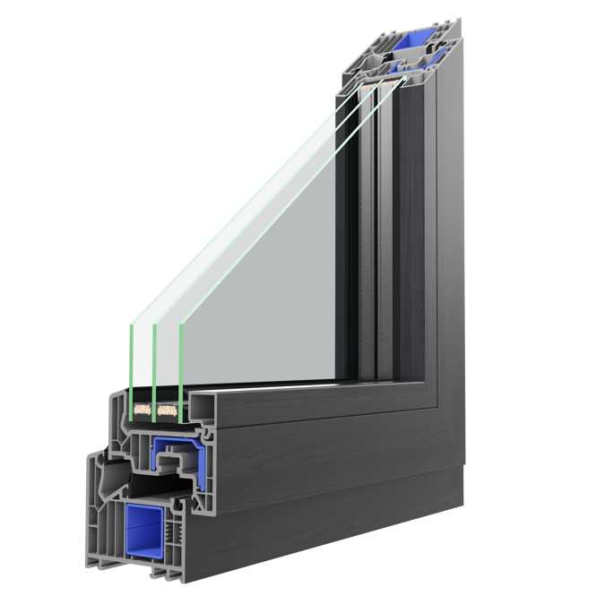 BIM objects - Free download! OKNOPLAST window PAVA, double-sash window ...