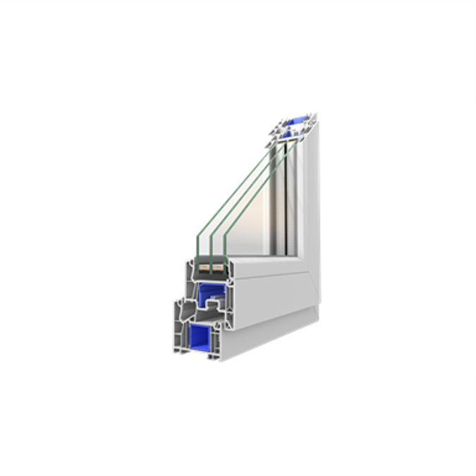 BIM objects - Free download! OKNOPLAST window KONCEPT EVO, double-sash ...