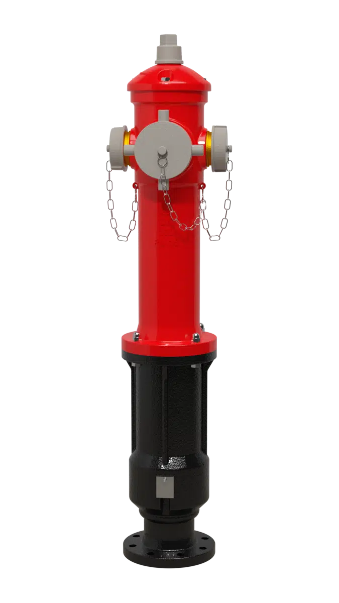BIM 对象 - 免费下载！ 66/D DRY BARREL PILLAR HYDRANT STYLE EUR - DN 100 X 3 ...