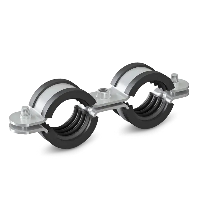 BIM objects - Free download! NICZUK Double pipe clamp UDG | BIMobject